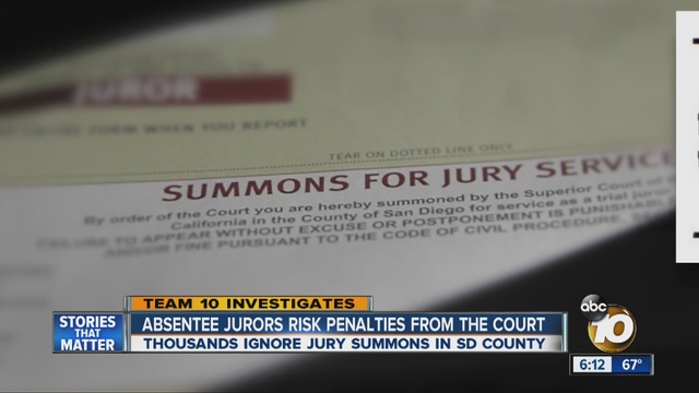 Empty threat? Thousands of San Diegans blow-off jury duty - 10News.com KGTV-TV San Diego
