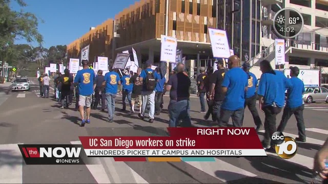 UCSD workers strike for higher wages - 10News.com KGTV-TV San Diego