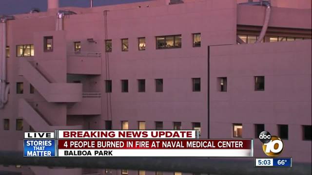 Fire injures four at Naval Medical Center in Balboa Park - 10News.com ...