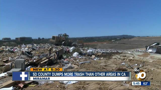 San Diego County residents still disposing of more waste than other ...