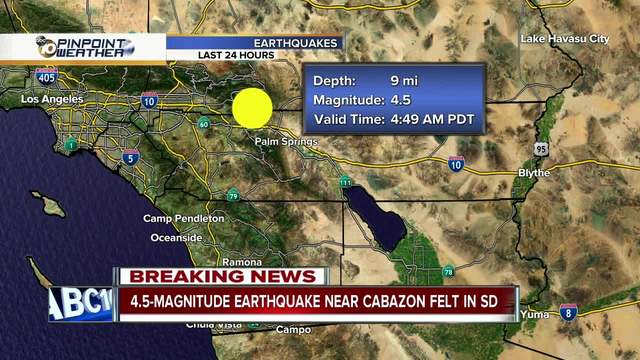 Earthquake In San Diego Yesterday