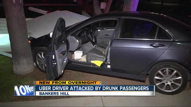 Uber driver attacked by drunk passengers - 10News.com KGTV-TV San Diego