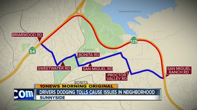 Drivers dodging tolls on SR 125 cause problems in South Bay ...