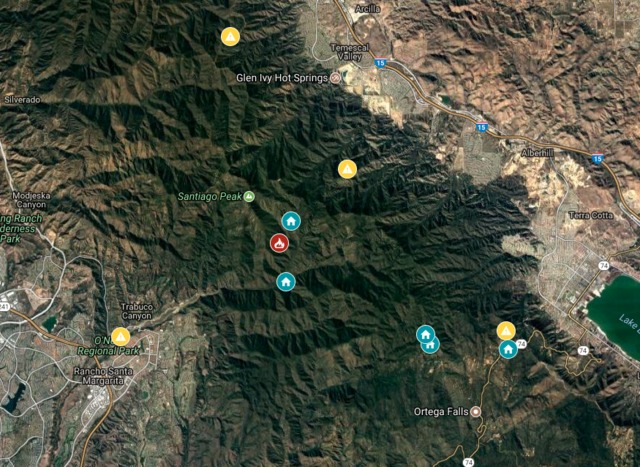 Interactive map: Where the Holy Fire is burning in Cleveland National ...