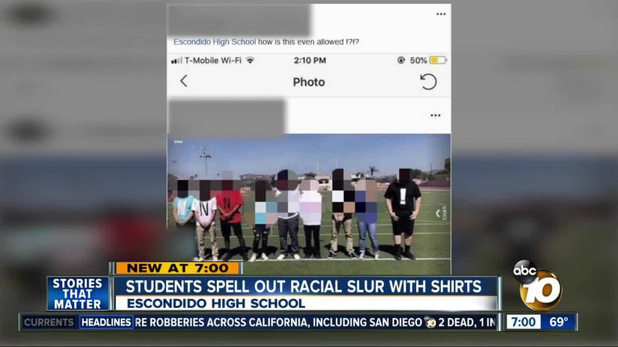 Escondido students spell racial slur in photo during senior picnic ...